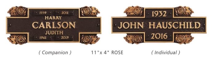 Niche and Crypt Plaques